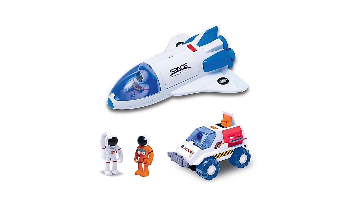 ASTRO VENTURE Space Playset - Kids Space Shuttle & Rover Fun Toy