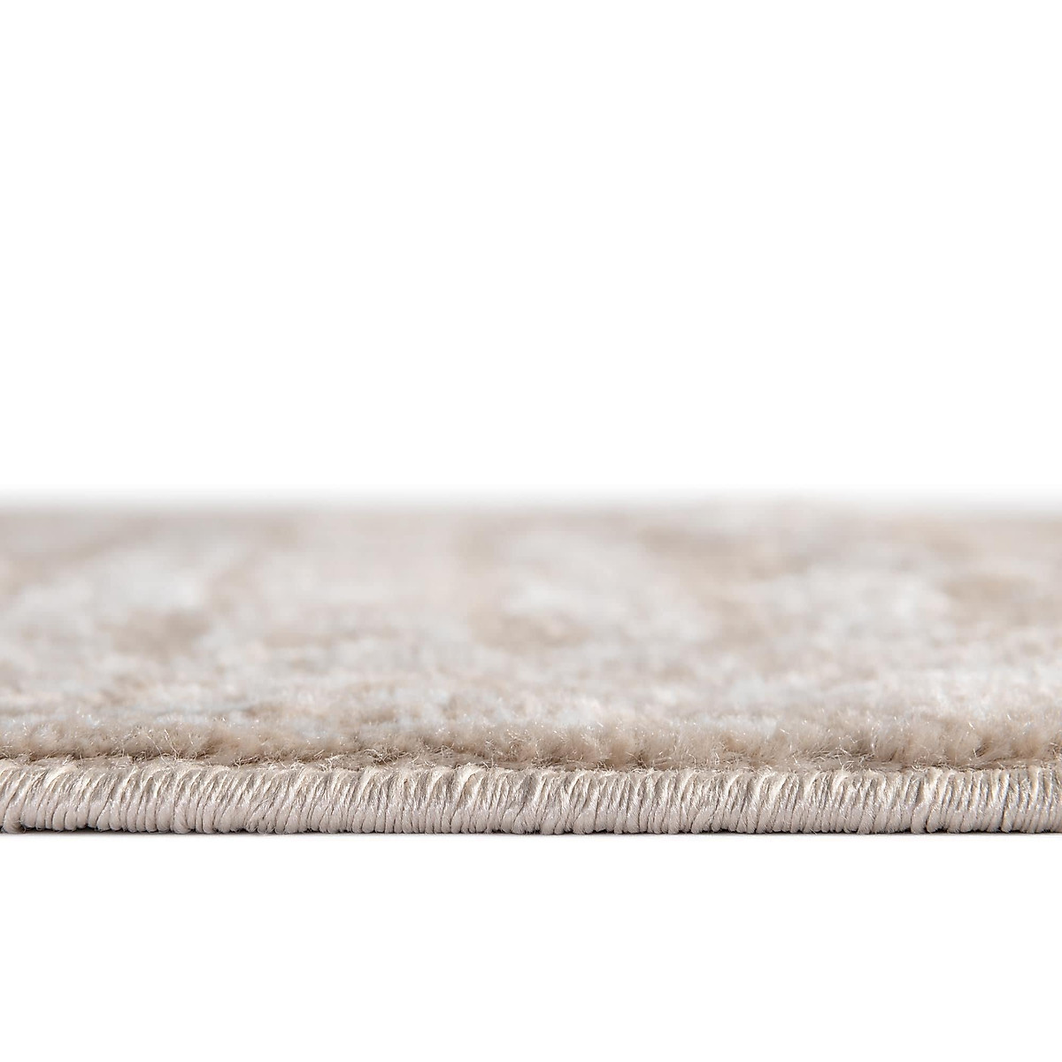 Rugs.com Oxford Collection Rug – 2' 7 x 12' Runner Beige Low Rug Perfect for Hallways, Entryways