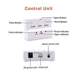 E-SDS Water Leak Detector with Shutoff Valve,Sensors and Sounds Alarm,Automatic Water Leak Shut Off Valve System,for Pipes 3/4 NPT,Flood Prevention for Laundry,Water Heaters and More