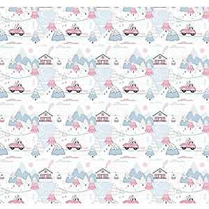 Stesha Party Ski Holiday Winter Gift Wrapping Paper - Folded Flat 30 x 20 Inch (3 Sheets)