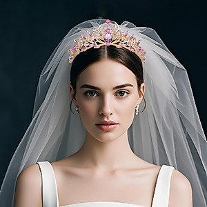 Kamirola Crystal Crowns and Tiaras Headband for Girl or Women Birthday Party Wedding Prom Bridal Christmas Valentine