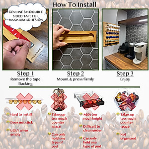 Kaizen Kreations Coffee Station Coffee Bar Accessories Compatible as K Cup Holder, Nespresso Pods Holder (Vertuo & Original), Keurig Pod Holder, Kcup Coffee Pods Holder (Nespresso Vertuo - (2-Pack))