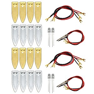 NESTINGHO 2 Sets Fruit Power Generation Experiment Equipment DIY Fruit Battery Materials Lemon Puzzle Toys Electrode Strips Brain Toy Experiments Science Scientific Zinc Electrode Show Metal