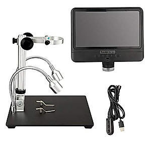 8.5" LCD Digital Microscope with 32G TF Card,Koolertron 12MP 5X-260X Magnification 30fps1080P USB Microscope,Support Image Flip/Reverse Color/Black&White,Coin Microscope for Plant/Rock/Circuit Board
