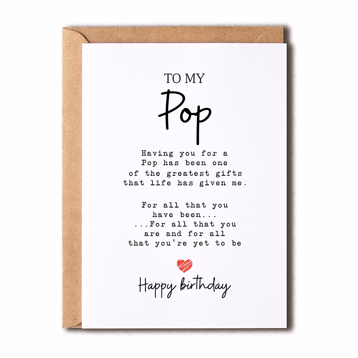 To My Pop - Pop Birthday Card - Pop Is The Greatest Gifts In My Life - Birthday Card For Pop - Gift For Pop Card- Christmas Gifts For Pop