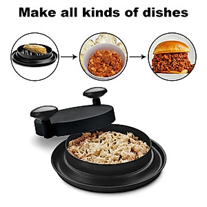YukaBa Shred Machine, Chicken Shredder Claws Easy Use,Meat Shredder Tool with Handle and Non-Slip Base,Quick Safe Shred Machine Chicken,Meat Shredder for Chicken Pulled Pork Beef,Salad Food (Black)