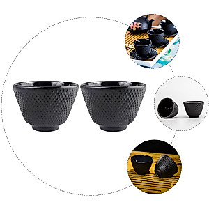 6 Pcs Cast Iron Teacup Tea Cup Traditional Teacups Cast Iron Teaware Restaurant Coffee Mug Sake Cup Mate Cup Mate Tea Beer Bone China Coffee Mugs Japanese Style Teaware Unique Vine