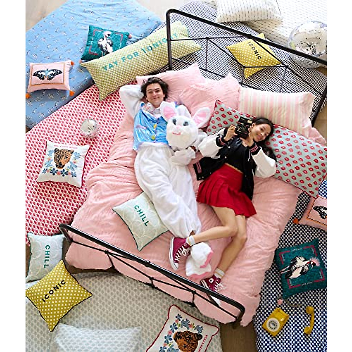 Novogratz By Utica Painted Lips Body Pillow, 20x48, Red