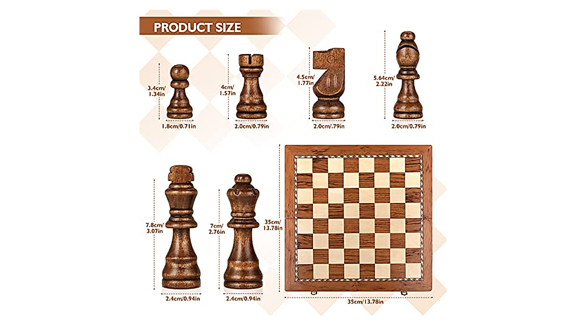 Peradix Magnetic Wooden Chess Set | Foldable for All Ages