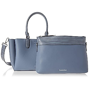 Calvin Klein Rita 2 in 1 Organizaional Satchel, Flint Stone