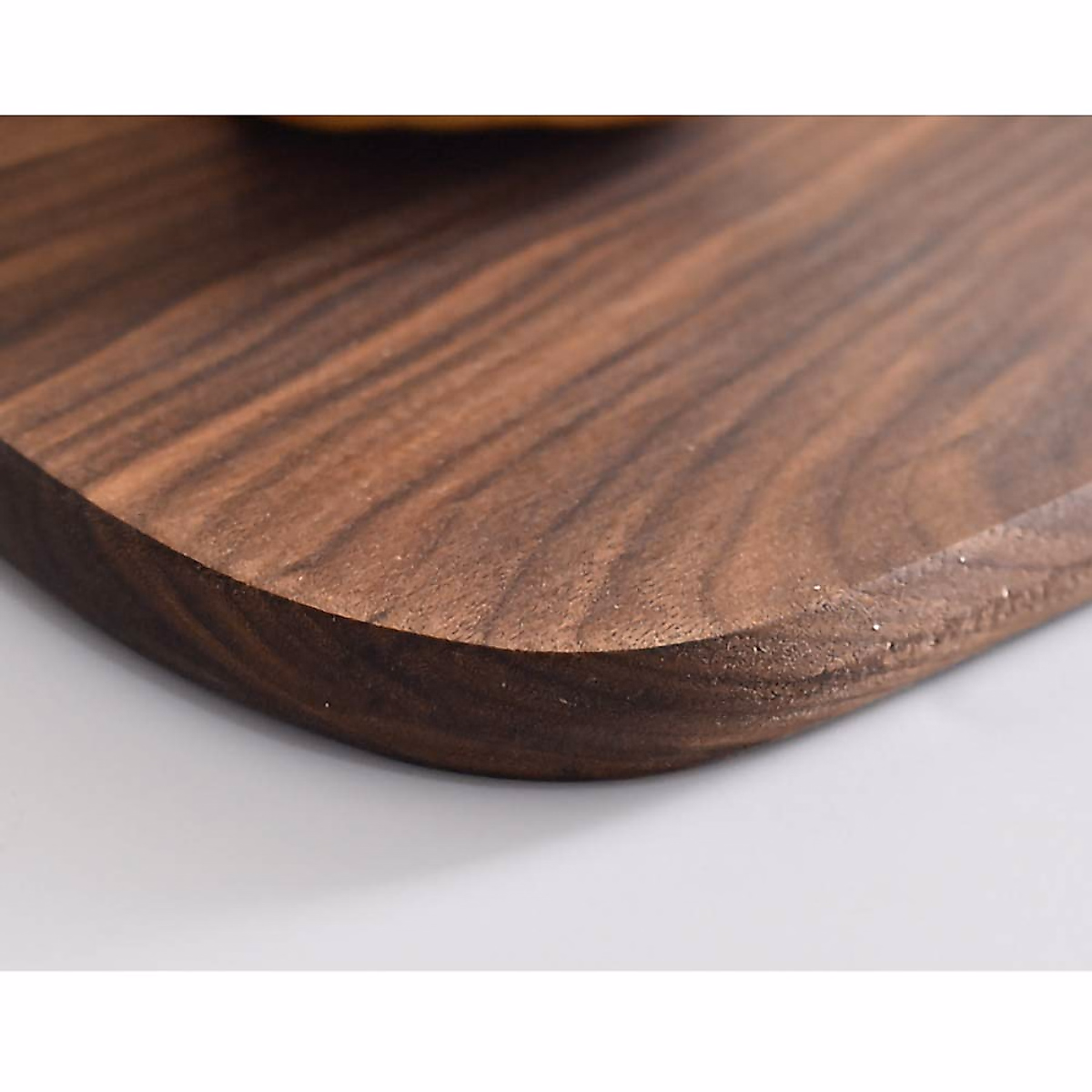 Pearlead Walnut Wood Cutting Board with Handle Large Serving and Chopping Board Cheese Hardwood Bread Board for Serving Chopping Fruit Vegetables Meat Charcuterie Platter 14.5 x 6.7 inch