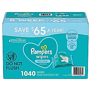 Pampers Scented Baby Wipes, Baby Fresh (1,040 Count)