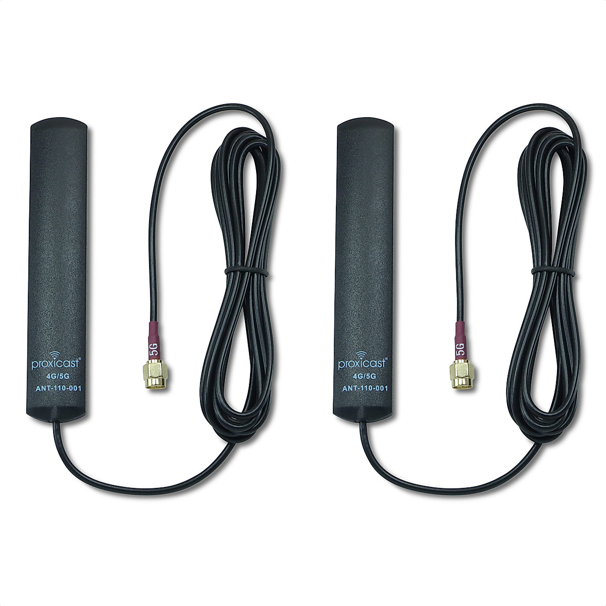 Proxicast 4G / 5G 3.5 dBi Omni-Directional Adhesive Mount Low Profile Flat Antenna Compatible with Cisco, Cradlepoint, Digi, MoFi, Pepwave, Sierra Wireless and Many Others (ANT-110-001-2PK)