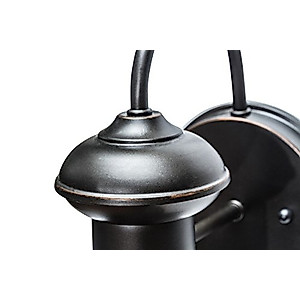 Globe Electric 40190 Martes 1-Light Indoor/Outdoor Wall Sconce, Oil Rubbed Bronze