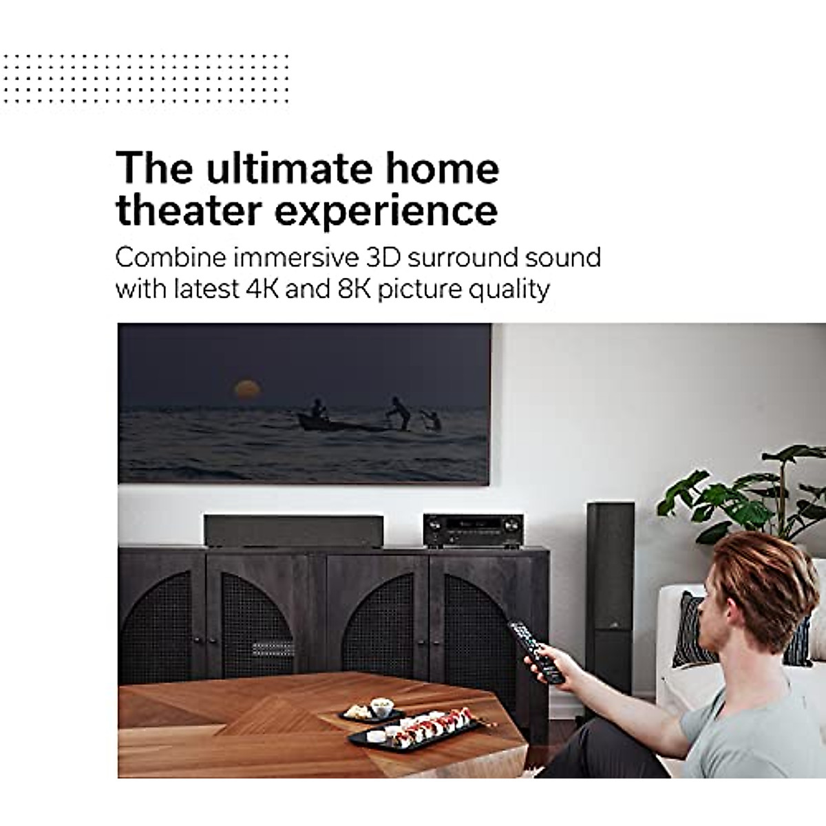 Denon AVR-X1700H 7.2ch 8K Home Theater Receiver with 3D Audio, Voice Control, and HEOS Built-in (Factory Certified Refurbished)