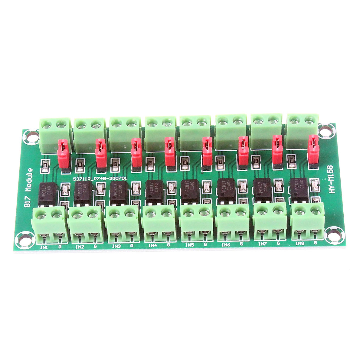 NOYITO PC817 8-Channel Optocoupler Isolation Board Voltage Converter Adapter Module 3.6-30V Driver Photoelectric Isolated Module