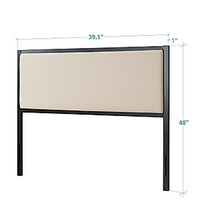 ZINUS Kendal Upholstered Headboard Easy Assembly, Twin, Taupe