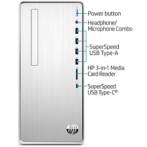 HP Newest Pavilion TP01 Desktop Computer, AMD Ryzen 7-5700G (Beats i9-10900), AMD Radeon, DVD Writer, Wireless, 9 USB Ports, HDMI, Bluetooth, Windows 11 Home(64GB RAM | 2 TB PCIe SSD)