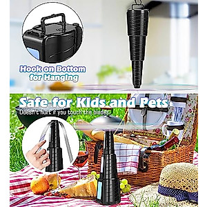 CWLAKON Food Fan Rechargeable, Collapsible Food Fans for Outdoor Indoor Table Top, with Holographic Blades for Outside Eating, BBQ, Dining, Restaurant, Kitchen, Picnic, Patio, 2 Pack