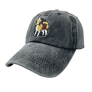 NVJUI JUFOPL Cute Beagle Hat, Washed Dog Mom Dad Embroidered Baseball Cap for Men Women Black