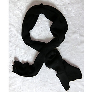 Wander Agio Women's Warm Long Shawl Winter Warm Large Scarf Pure Color Black