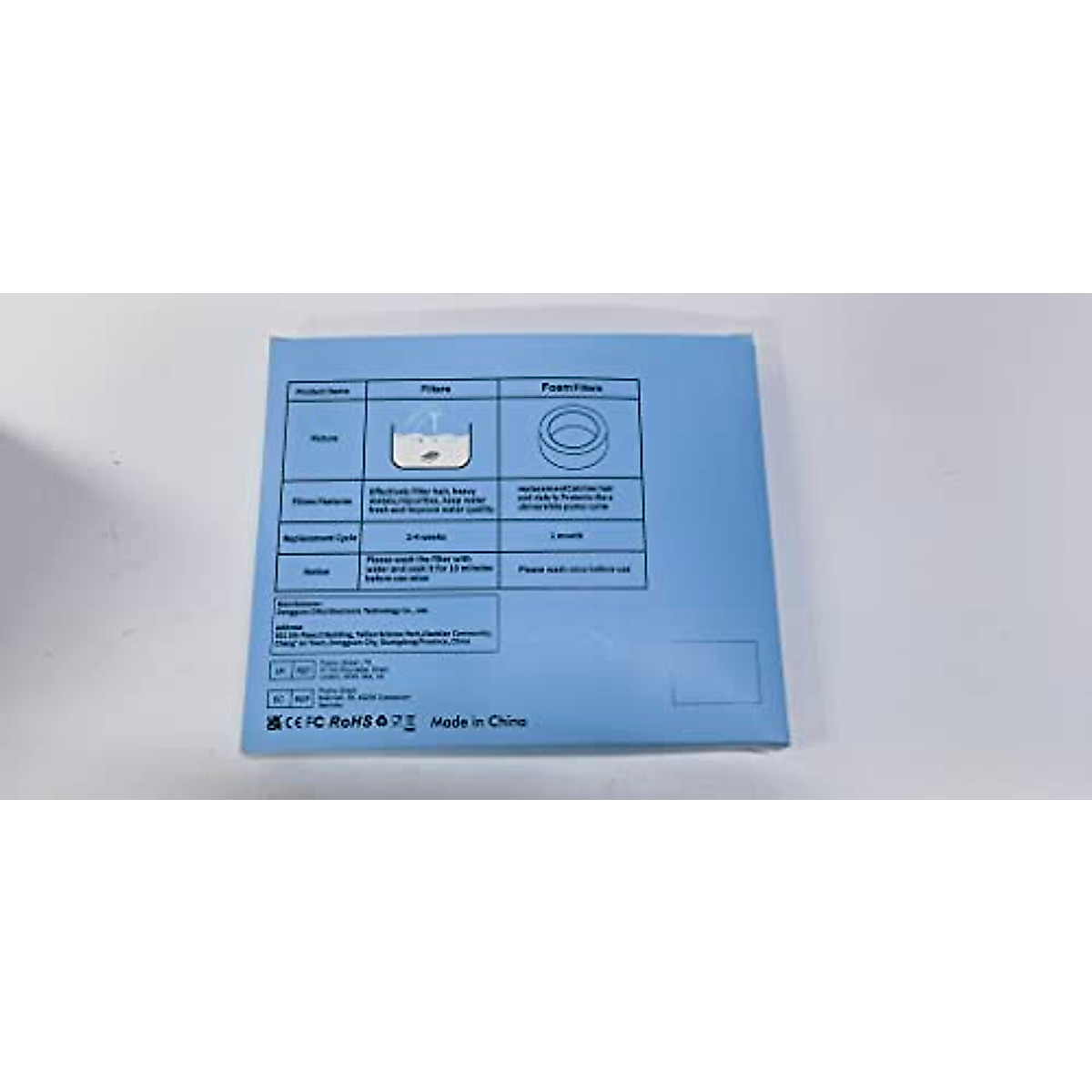 Cat Water Fountain Filters, Suitable for QIUOIO Steel Cat Fountain(S3), Triple Filtration (6PCS Carbon Filter + 6PCS Foam Filter)…