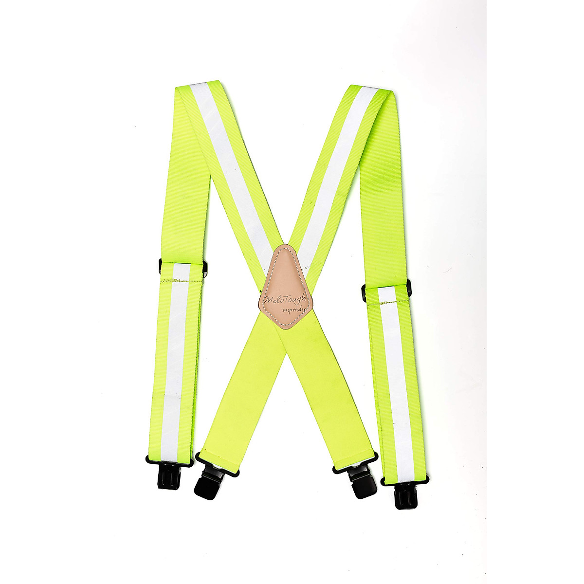MELOTOUGH Reflective Safety Suspenders|Work Suspenders with Hi Viz Reflective Strip Hold Up Tool Belt Suspenders