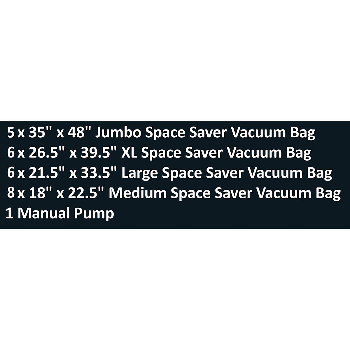 Home-Complete 25 Vacuum Storage Bags-Space Saving Air Tight Compression-Shrink Down Closet Clutter, Store, Organize Clothes, Linens, Seasonal Items