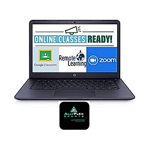 2020 HP Chromebook 14-inch Laptop Computer for Business Student Online Class/Remote Work, AMD A4 Processor, 4 GB RAM, 32 GB eMMC Storage, Chrome OS, WiFi, Bluetooth 4.2, 10 Hrs Battery+AlleFlex MP