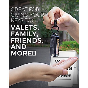 FEGVE Titanium Quick Release Keychain, Rotatable Pull Apart Key Chain, Detachable Key Rings for Men Women (Black detachable keychain 1 pack)