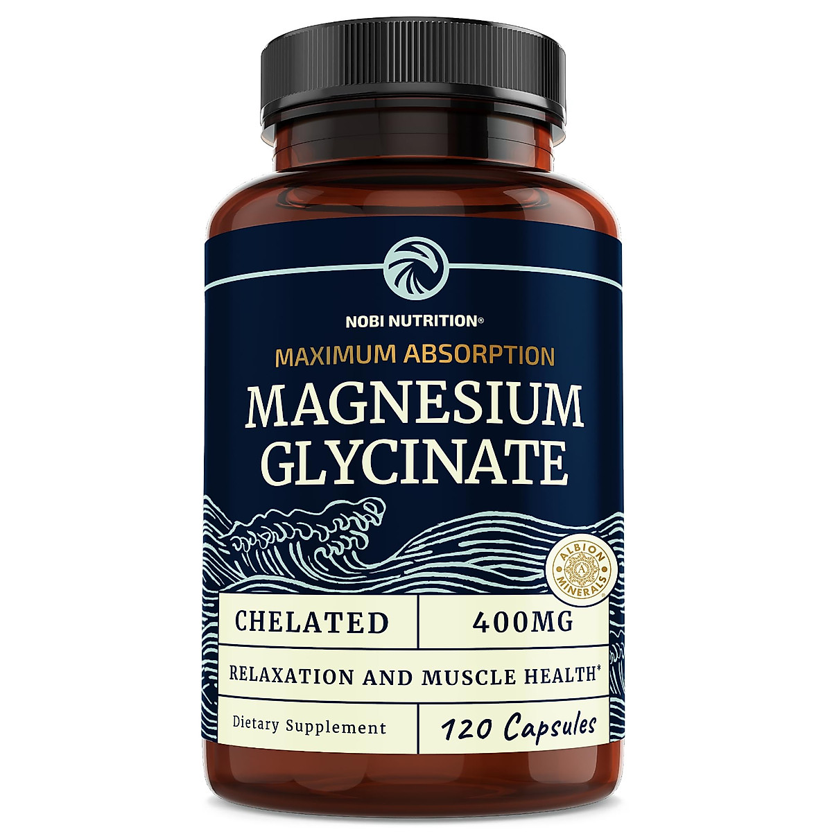Magnesium Glycinate 400mg | High Absorption Formula for Sleep, Calm, Muscle Relaxation, Heart, Bone & Nerve Support for Women & Men | Chelated Magnesium Glycinate & Magnesium Supplement | 120 Capsules