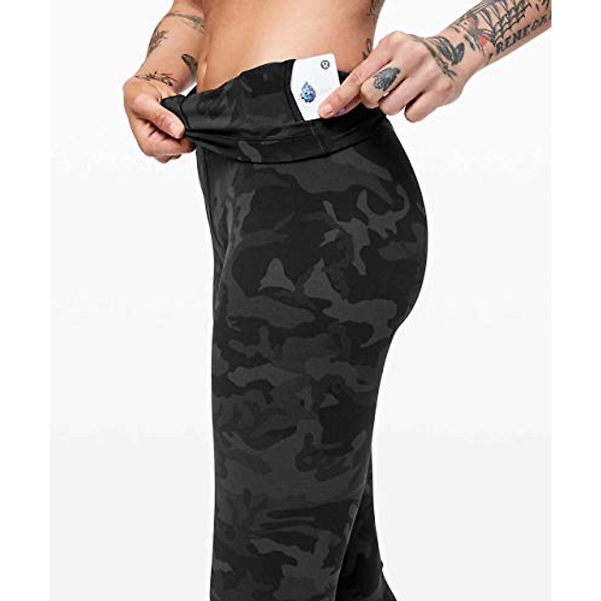 Lululemon Align Stretchy Full Length Yoga Pants - Women’s Workout Leggings, High-Waisted Design, Breathable, Sculpted Fit, 28 Inch Inseam, Incognito Camo Multi Grey, 4