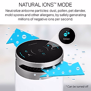 THINK BEST Air Purifier for Home, Smokers, Allergies, Pet Hair, True HEPA Filter, Ultra-Quiet Technology, 4-Stage Filtration. Odor, Dust, Smoke, Mold Remover with Ionizer, Multispeed fan, Night Mode