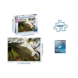 Ravensburger Kalalau Trail Kauai Hawaii 1000 Piece Jigsaw Puzzles for Adults & Kids Age 14 Years Up - Landscape Puzzle [Amazon Exclusive]