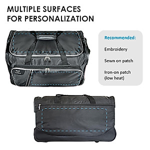 Travolution Dance Bag with Garment Rack, 24 Inch Rolling Duffel With Wheels, Ideal for Competitions & Travel, Easy-assembly Lightweight Aluminum Clothes Rack, Wheeled Upright Luggage, Black/Gray