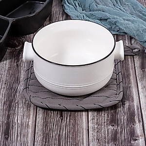 100% Cotton Kitchen Everyday Basic Pot Holder Heat Resistant Coaster Potholder for Cooking and Baking 7 x 7-Inch Set of 3 (Dark Grey Stripe)