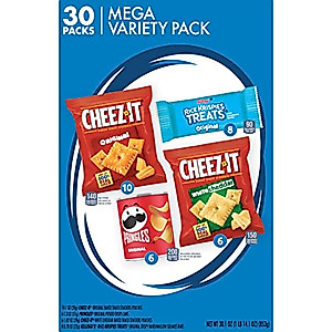 Kellogg's Mega Variety Pack (MVP) Snacks, Lunch Snacks, Office and Kids Snacks, Variety Pack, 30.1oz Box (30 Snacks)