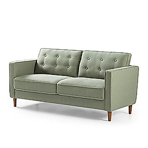 ZINUS Lauren Sofa Couch / Button Tufted Cushions / Easy, Tool-Free Assembly, Pear Green