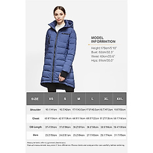 Orolay Women's Down Jacket Coat Mid-Length Darkgrey M