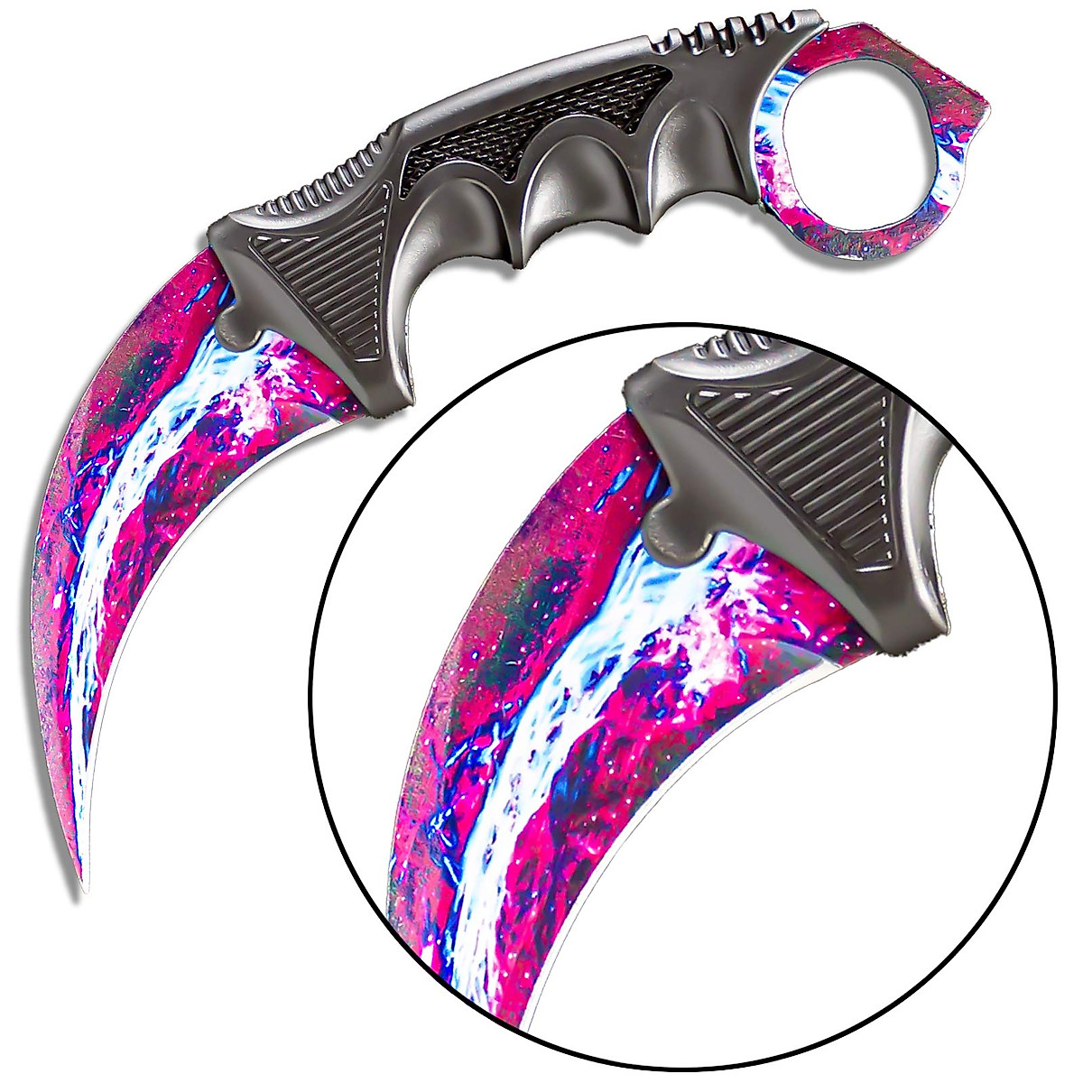 WeTop Karambit Knife, Stainless Steel Fixed Blade Tactical Knife, CS-GO for Hunting Camping Fishing and Field Survival, with Sheath and Cord