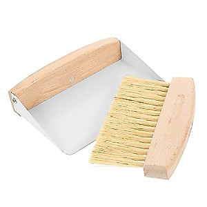 AUTSUPPL 1 Set Small Broom Dustpan Broom Convenient Mini Broom Espresso Portable Drawers Coffee Milkpowder Brush Mini Drawers for Desk Cleaning Supplies Car Clean Dust Pan White Beech