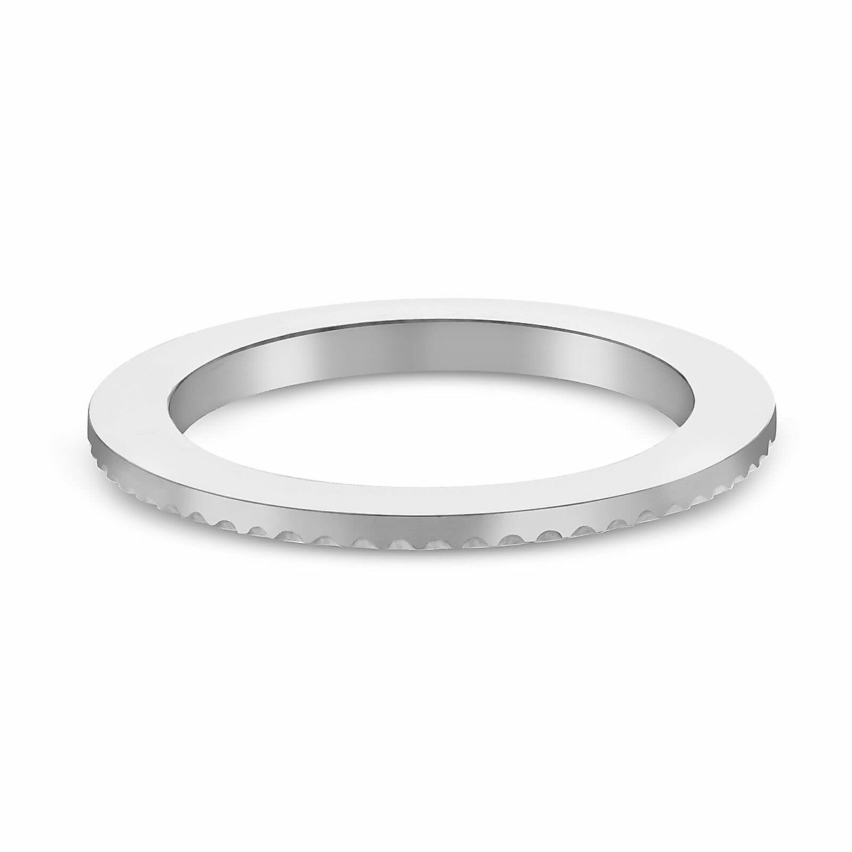 Ewatchparts 3ct Channel Diamond Bezel With Ridges Compatible With Rolex Submariner, GMT Master 2 Steel