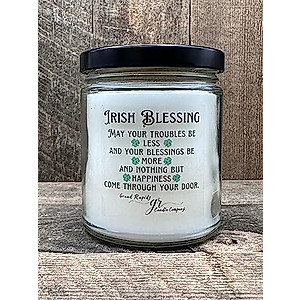 Irish Blessing St. Patrick's Day 9 ounce soy wax blend candle (Mahogany Teakwood)