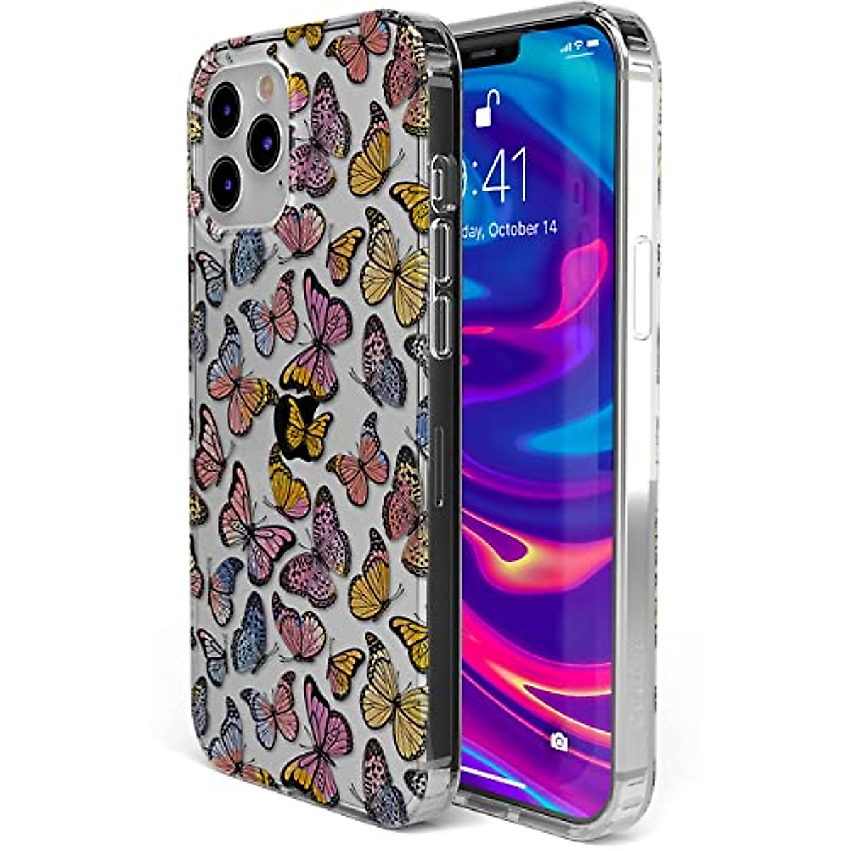 Casely iPhone 13 Pro Max Case | Free Spirit | Rainbow Butterfly Case Design Compatible Only with iPhone 13 Pro Max (Classic Collection)