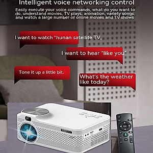 Remote focusing Android intelligent projector, high-definition 1920*1080P video, home theater portable projector, 1280 x 720 Display resolution, wireless on-screen projection. 20-200 inch projection