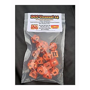 Immolation - 14 Unusual Dice Set Approved for Use with Dungeon Crawl Classics - DCC - Unleashed Arcana…