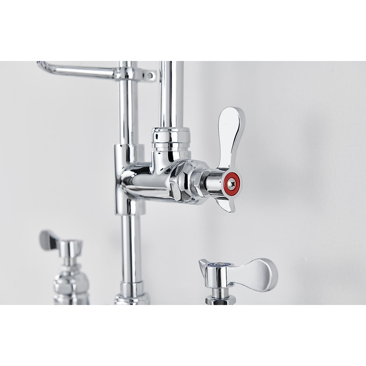 APLWY Brass 002713-40 Hot Side Handle Stem Assembly Replacement Fits All T&S Brass All Faucets, Red, 1 Pcs