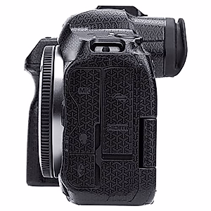 Anti-Scratch Anti-Wear Camera Skin Cover Protector Film for Canon EOS R6 Camera Body Protective Decoration Sticker - Woven Black