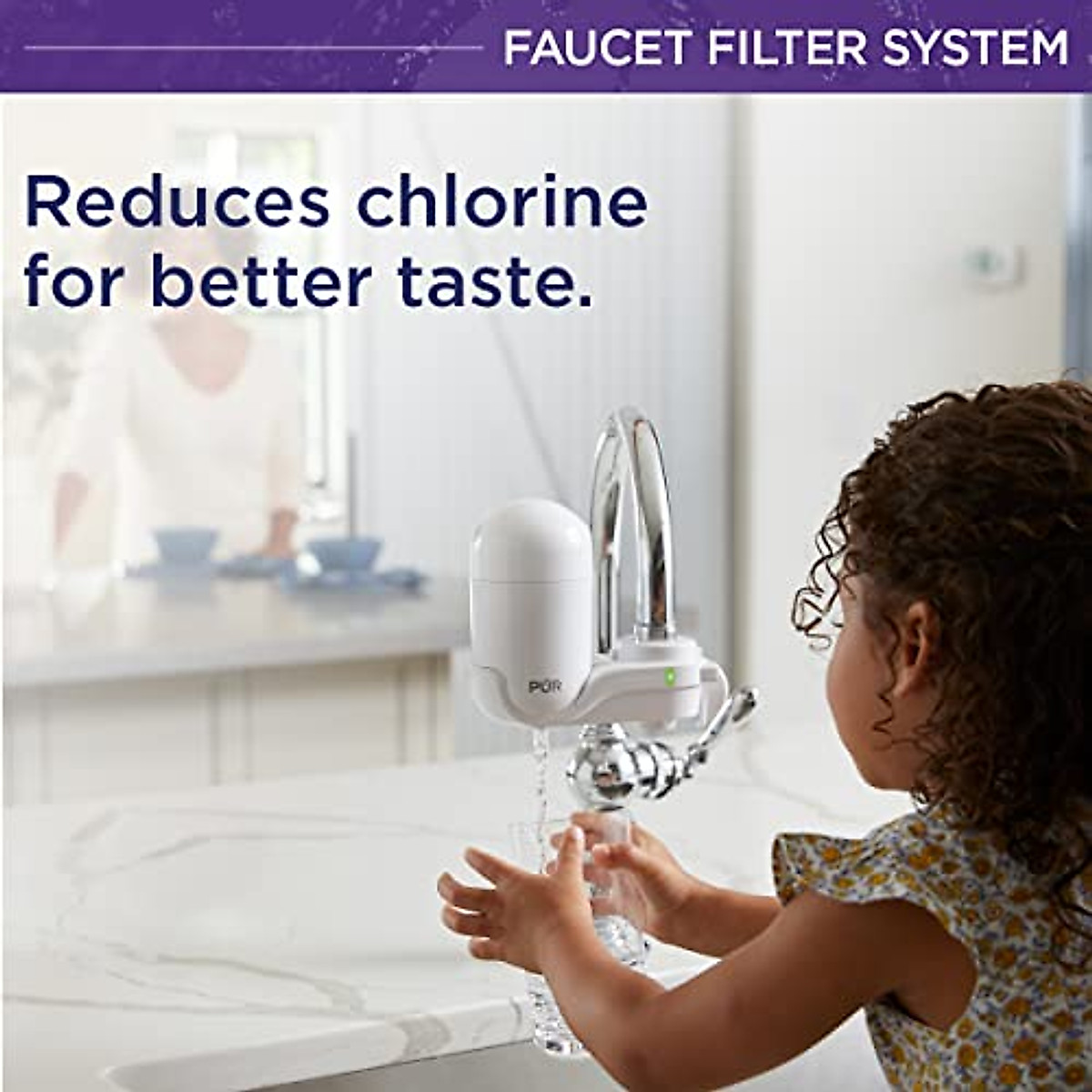 PUR Faucet Mount Water Filtration System, White – Vertical Faucet Mount with 2 Filters for Crisp, Refreshing Water, FM-3333B