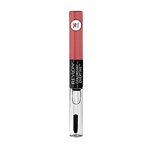 Revlon ColorStay Overtime Lipcolor, Dual Ended Longwearing Liquid Lipstick with Clear Lip Gloss, with Vitamin E in Pink, 24/7 Pink (530), 0.07 oz